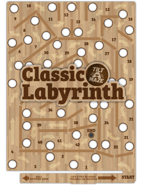Classic Labyrinth 'Tilt A Maze', Tilting maze game, Table Maze – MacArt ...
